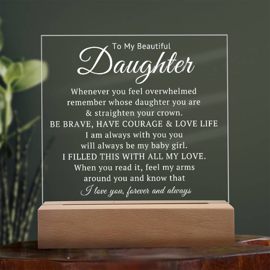 My Daughter - Straighten Your Crown - Acrylic Plaque | Personalized for ...