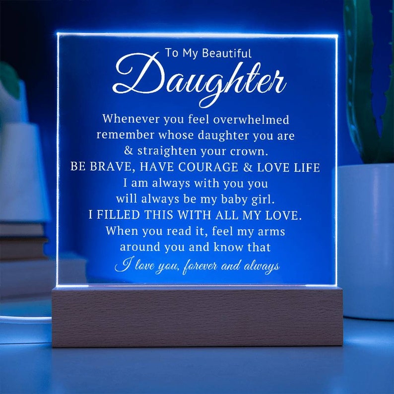 Personalized Acrylic Plaque for Daughter – 'straighten Your Crown' - Etsy
