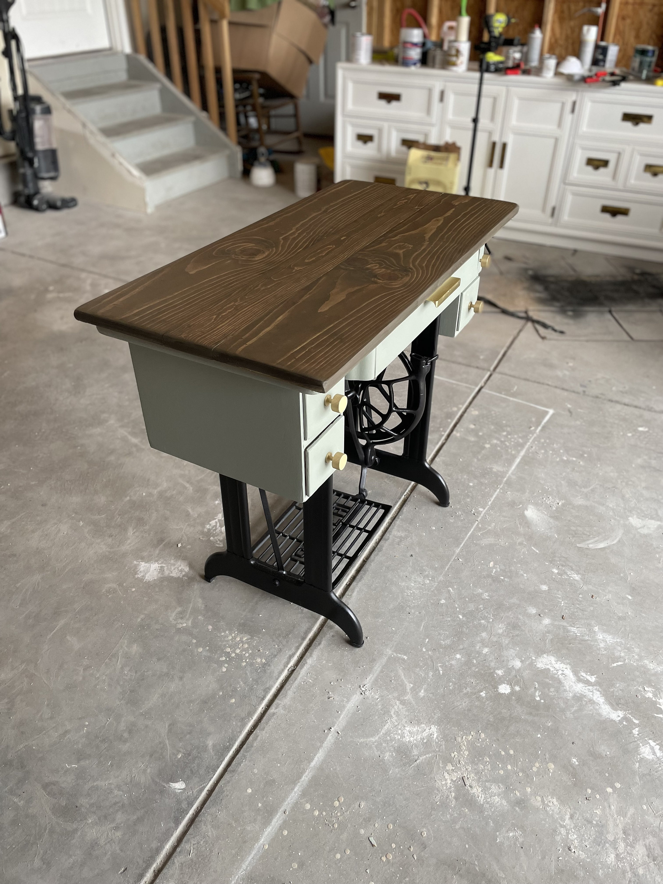 Restored Sewing Table With Wooden Top sewing Machine Not Included - Etsy