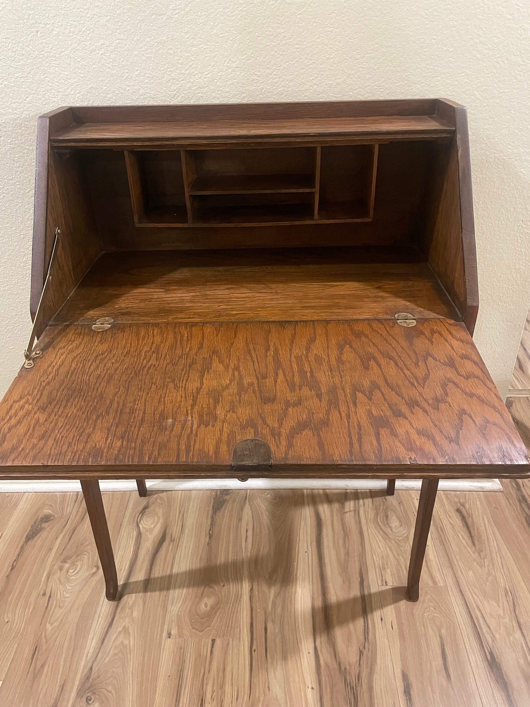 Restored Tiger Oak Secretary Desk - Etsy