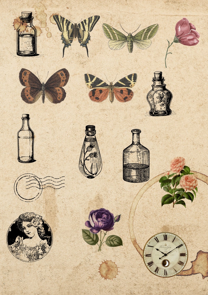 Vintage Ephemera Printable Collection - Instant Download - Etsy
