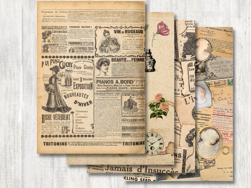 Vintage Ephemera Printable Collection - Instant Download - Etsy