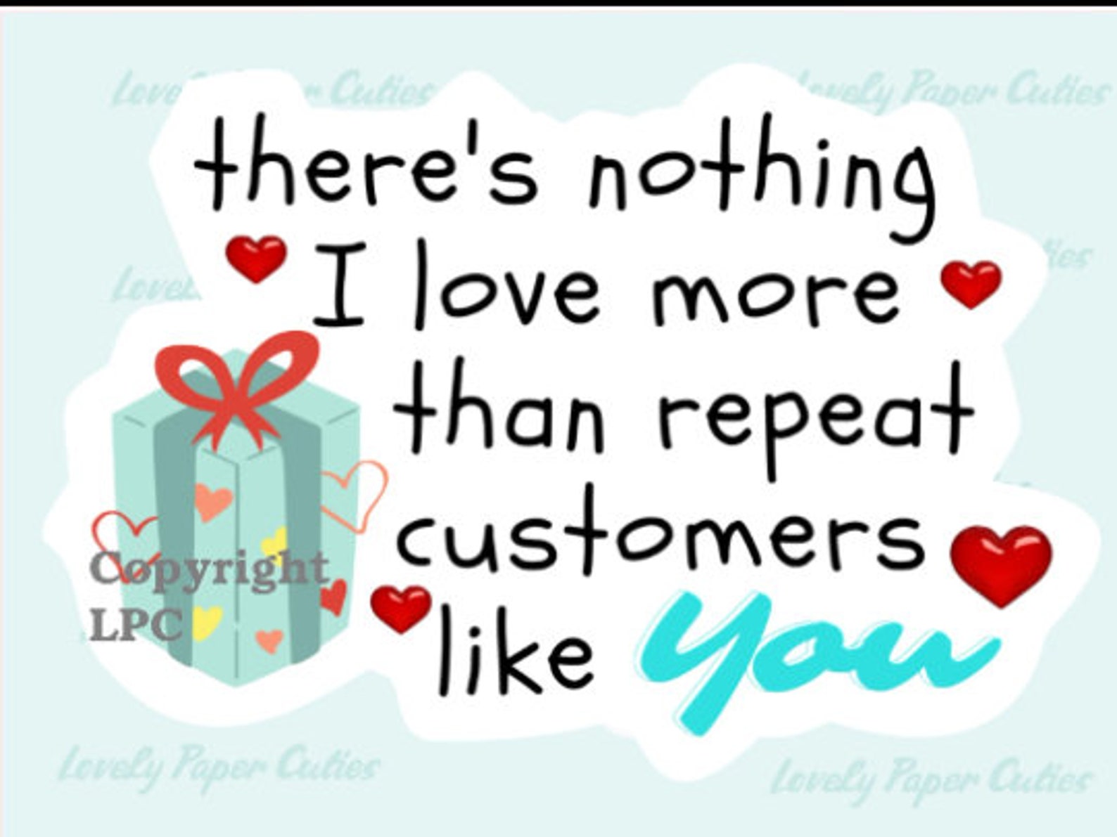 Digital Download - Repeat Customer Sticker | Small Business Sticker ...