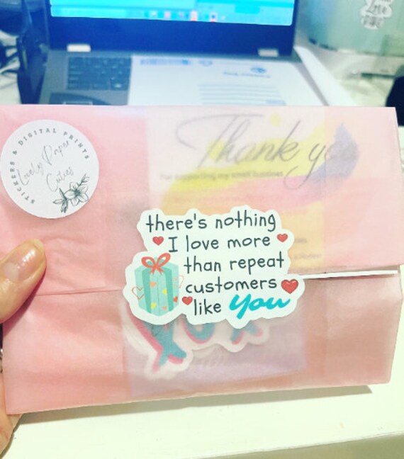 Digital Download Repeat Customer Sticker Small Business - Etsy