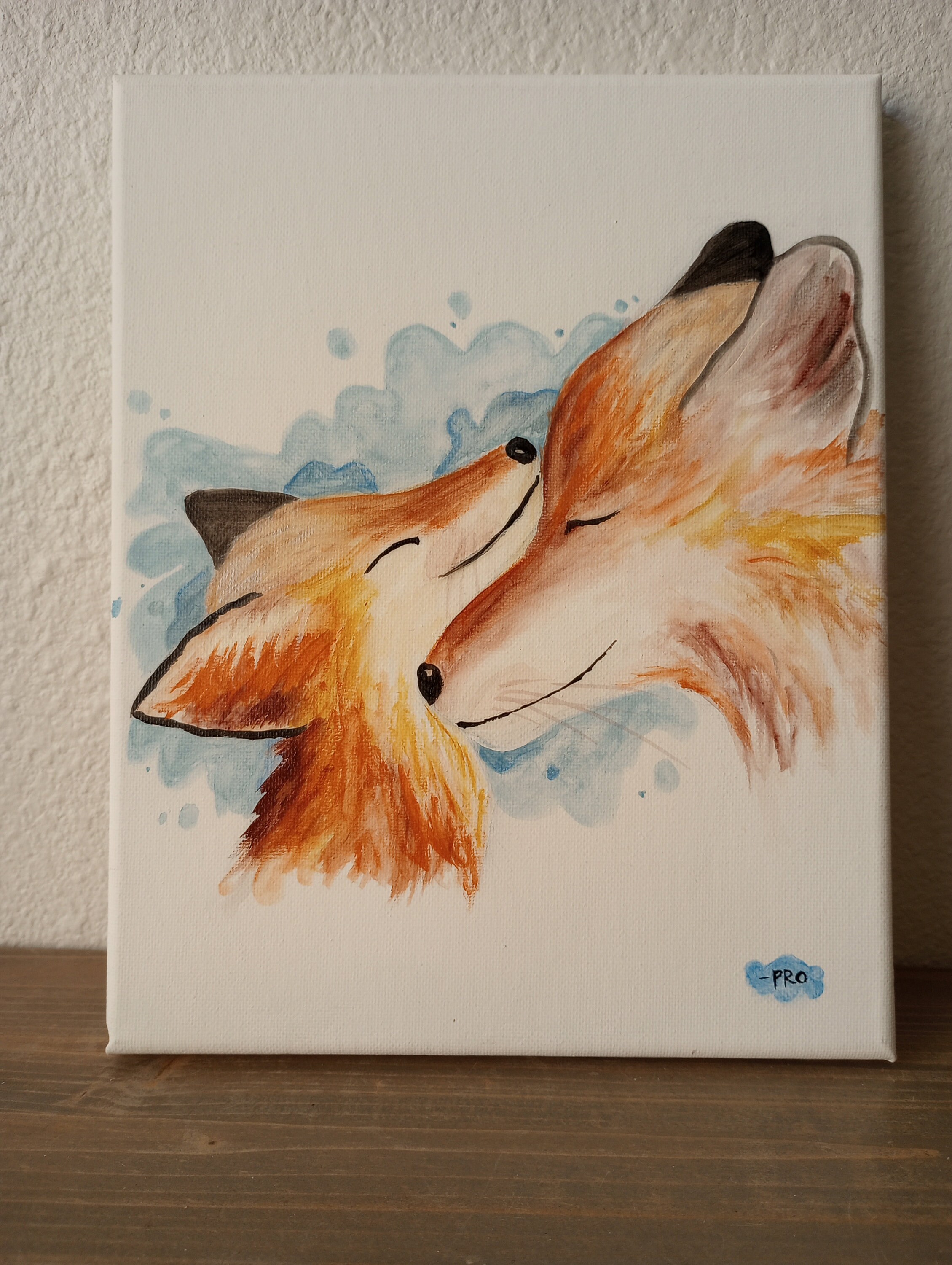 Mother and Baby Fox Painting - Etsy