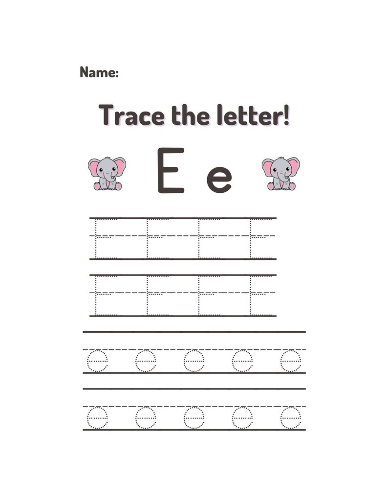 Trace the Alphabet - Etsy