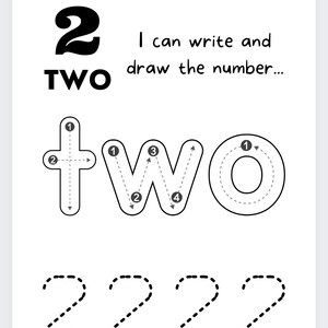Numbers Tracing Worksheets (10 Pages) - Etsy