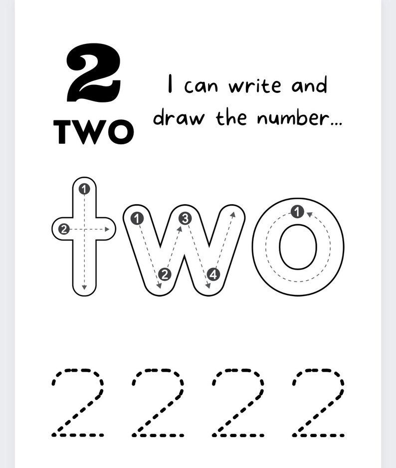 Numbers Tracing Worksheets (10 Pages) - Etsy