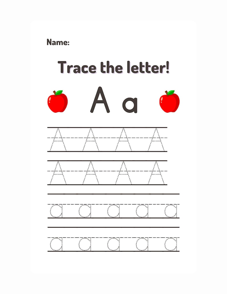 Trace the Alphabet - Etsy