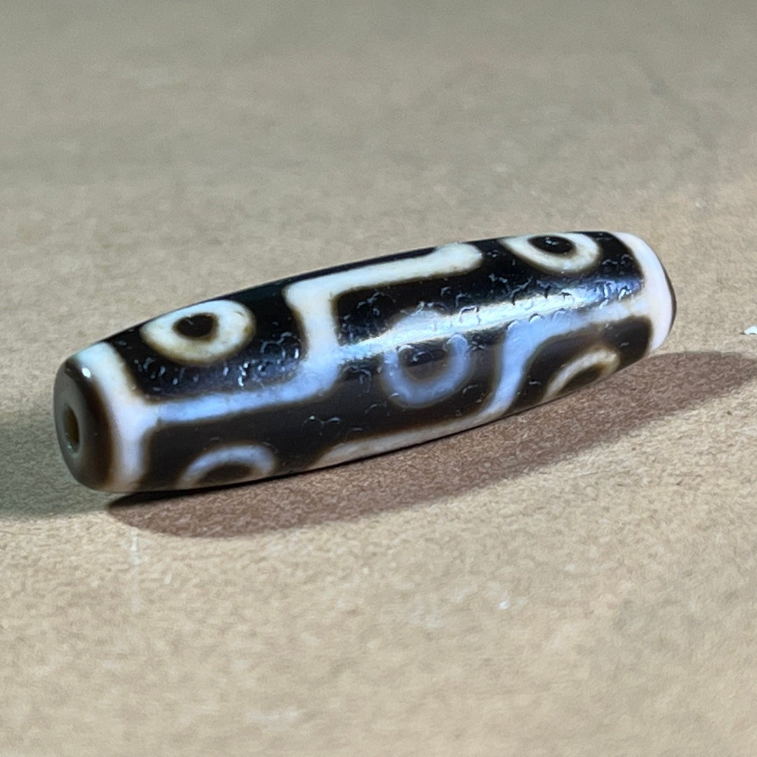 Tibetan Nine Eyes Dzi Bead Genuine Ancient 9 Eyed Dzi Bead - Etsy