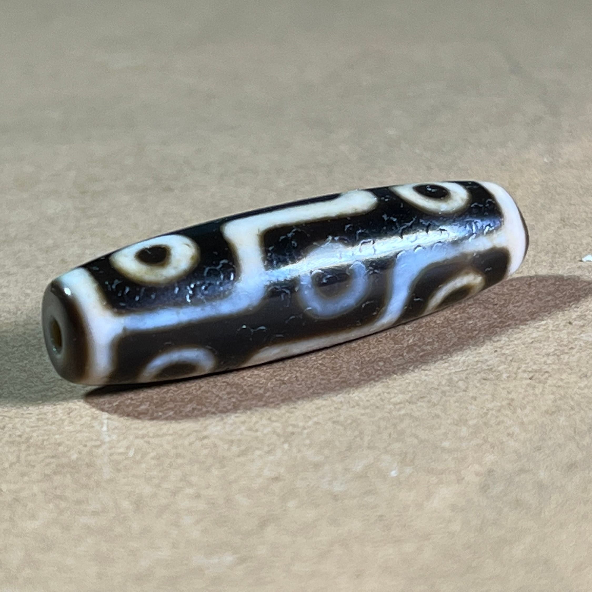 Tibetan Nine Eyes Dzi Bead Genuine Ancient 9 Eyed Dzi Bead - Etsy