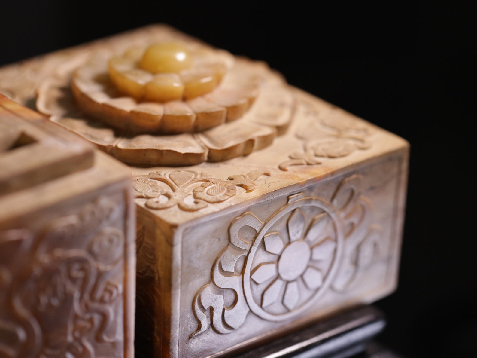 Buddhist Bone Relic Box Yellow Jade Sarira Box Antique Home - Etsy