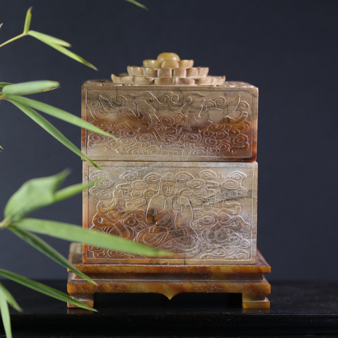 Buddhist Bone Relic Box Yellow Jade Sarira Box Antique Home - Etsy