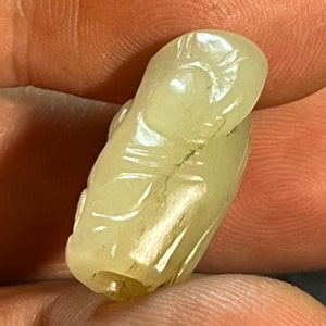White Hetian Seed Jade Goat Pendant Antique Chinese Jade - Etsy