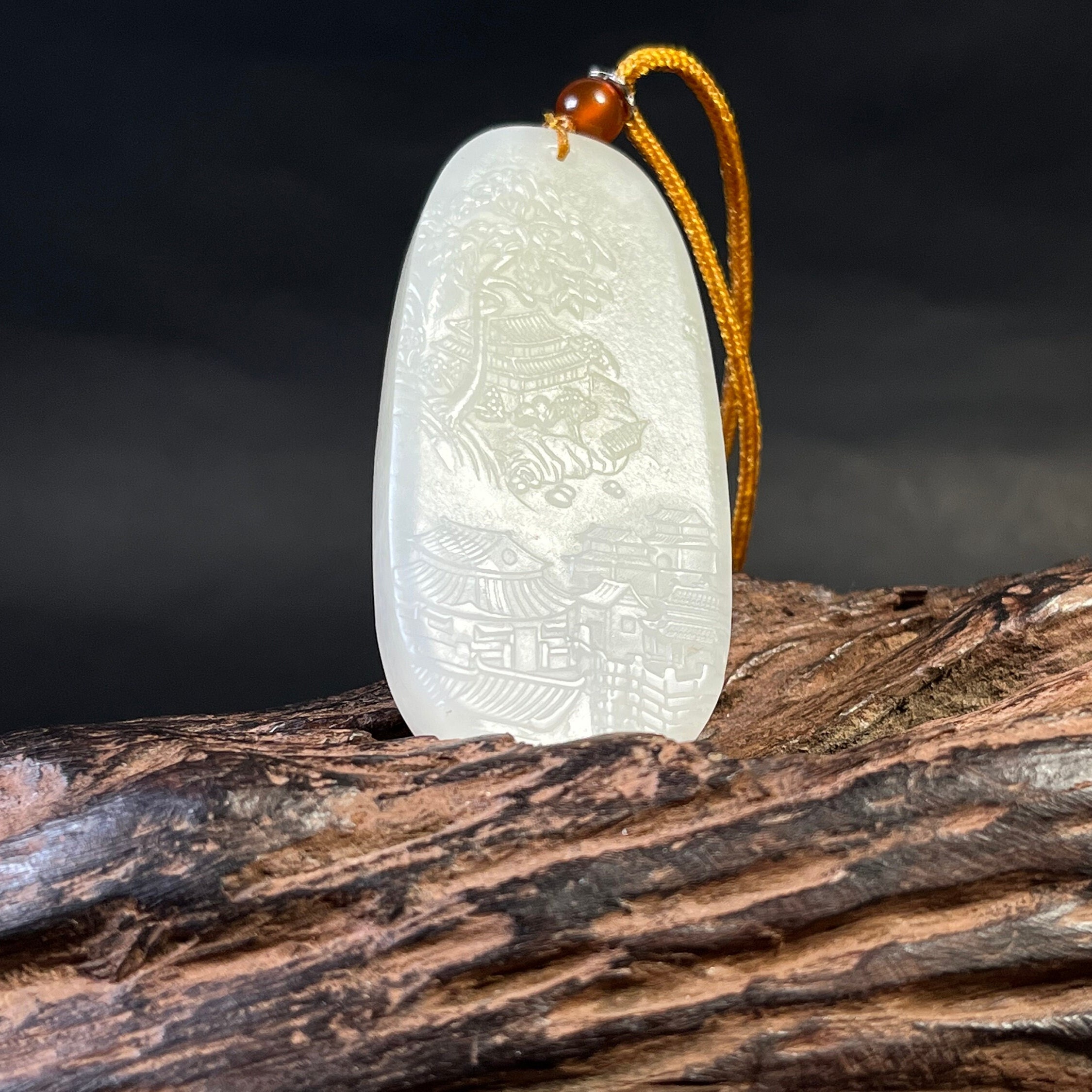 Hetian White Jade Pendant Top Quality Hetian Jade Carved - Etsy