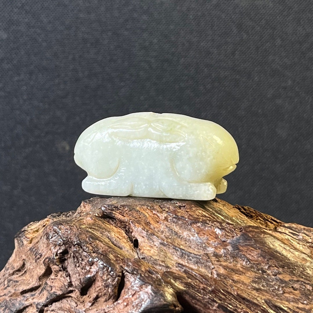 Hetian White Jade Two Heads Rabbits Pendant, White Jade Pendant, Jade ...