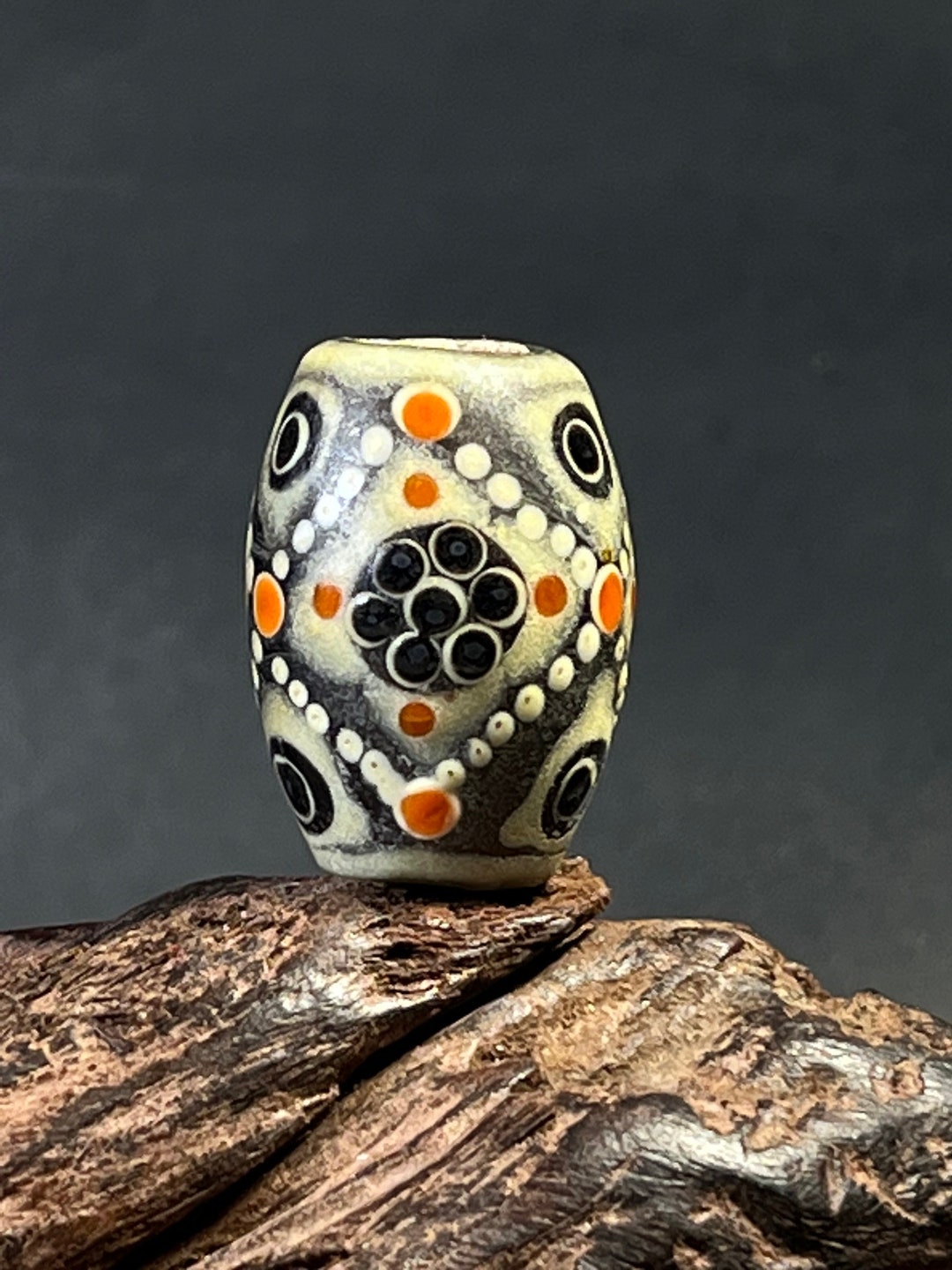 Antique Trade Glass Bead, Himalayan Glass Bead, Old Colorful Gabri Eye ...