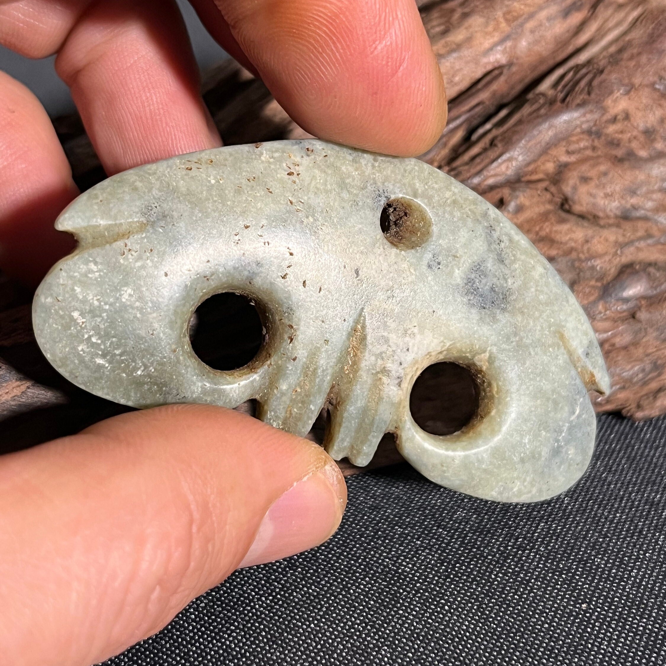 Antique Chinese Jade Charm, Chinese Hemo Jade Pendant, Collectible ...