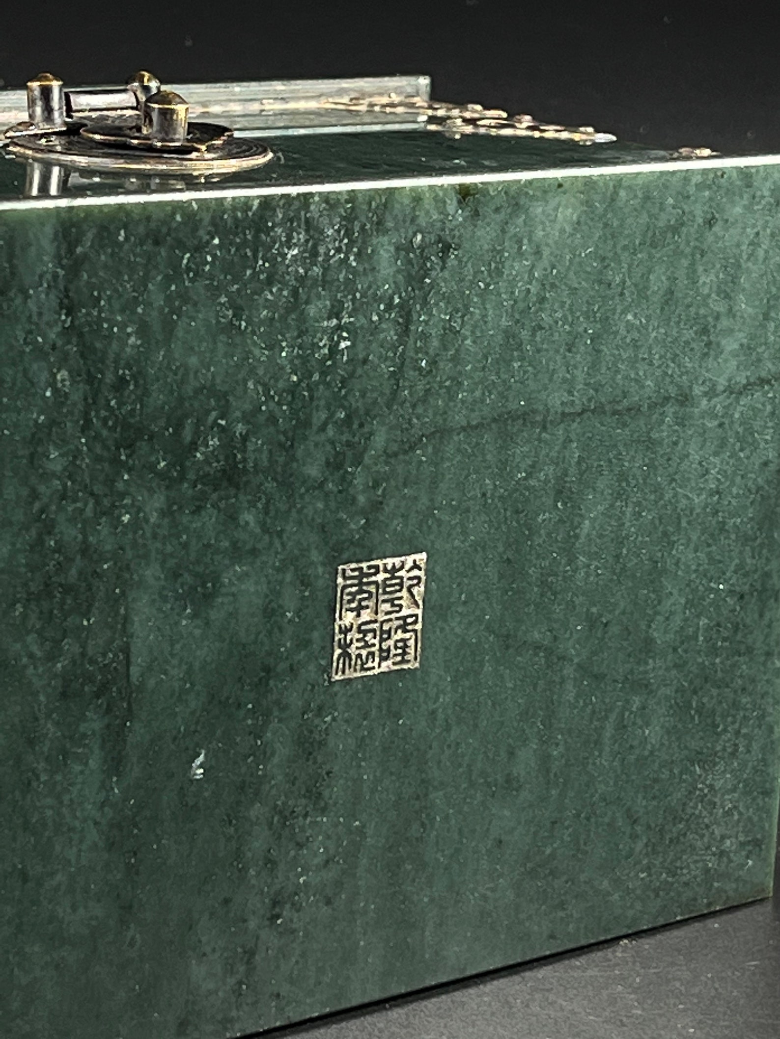 Greenish Jade Jewelry Box, Qing Dynasty Greenish Jade Box, Antique Home ...