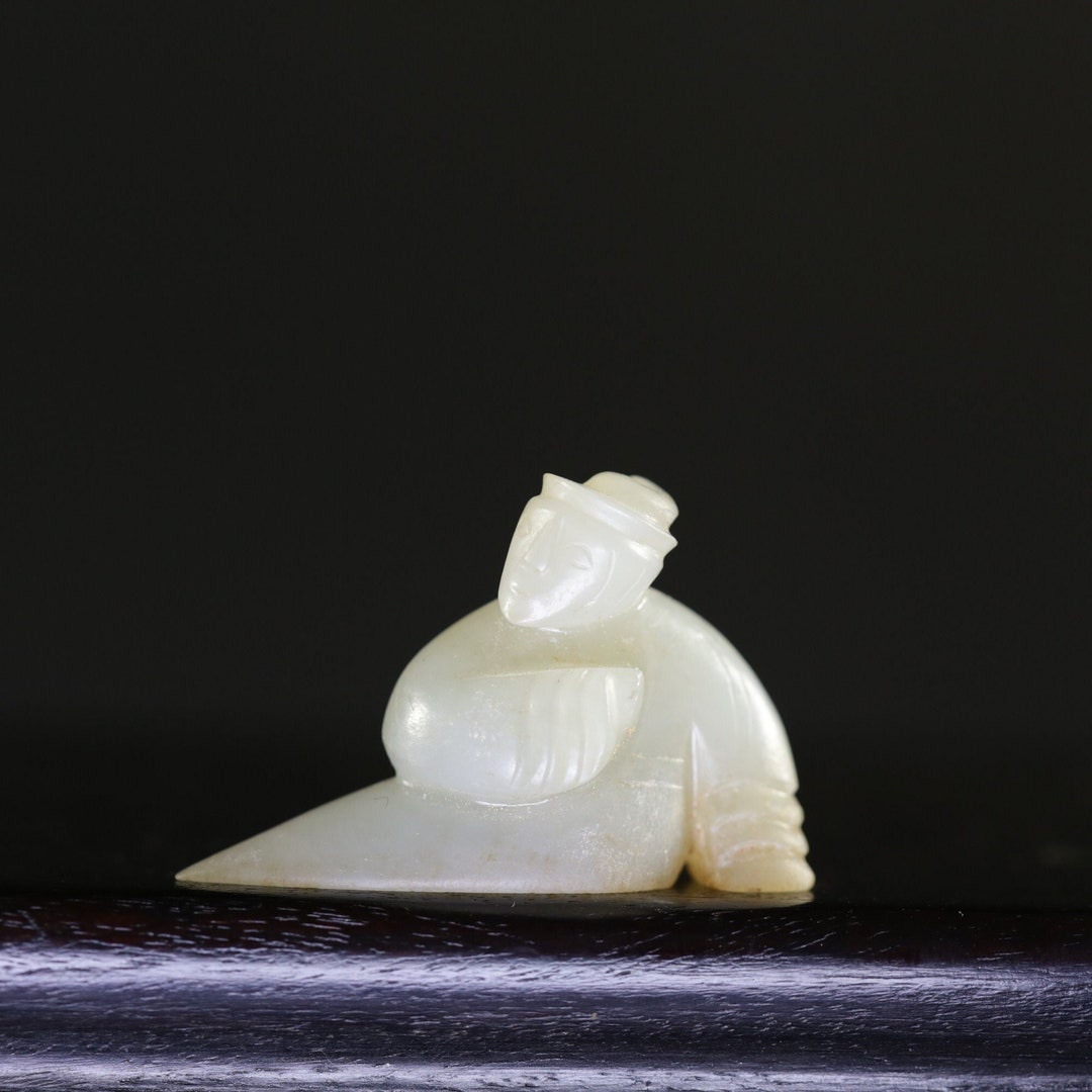 Antique Human Jade Statue, High-quality Jade Figurine, Home Decor or ...