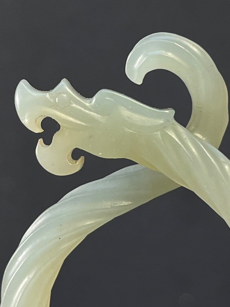 Qing Dynasty White Jade Dragon Pendant, Dragon Jade Pendant Necklace ...