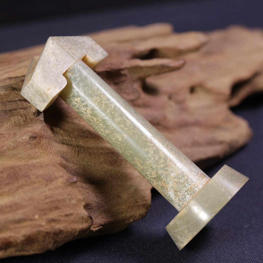 Antique Jade Sword Hilt, Collectible Ritual Jade Object, Collectible ...