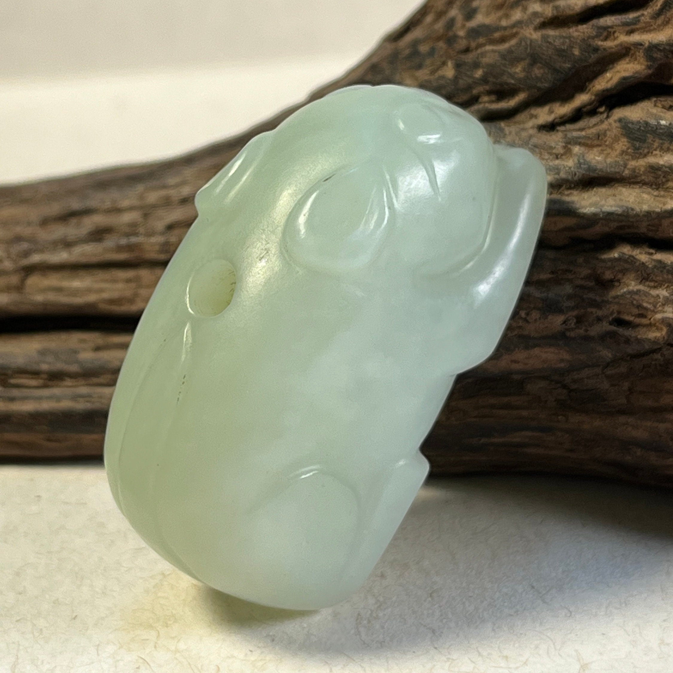 Hetian Greenish White Jade Tiger Pendant Necklace, White Jade Animal ...