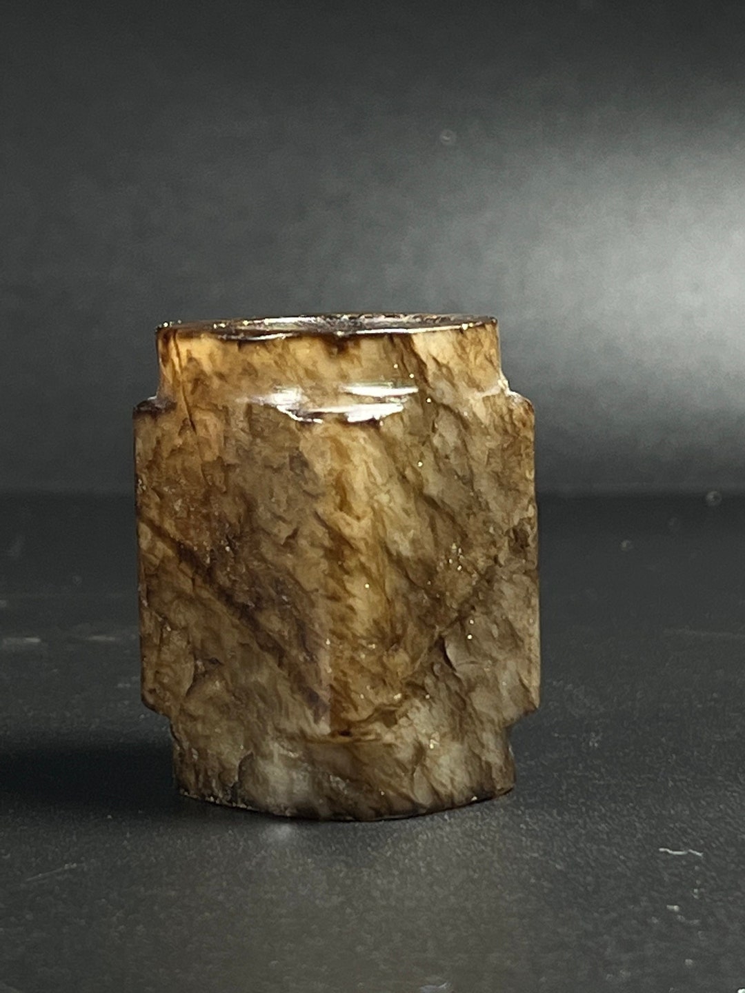 Antique Jade Cong Pendant, Minimalist Yellow Jade Pendant, Qijia Cong ...