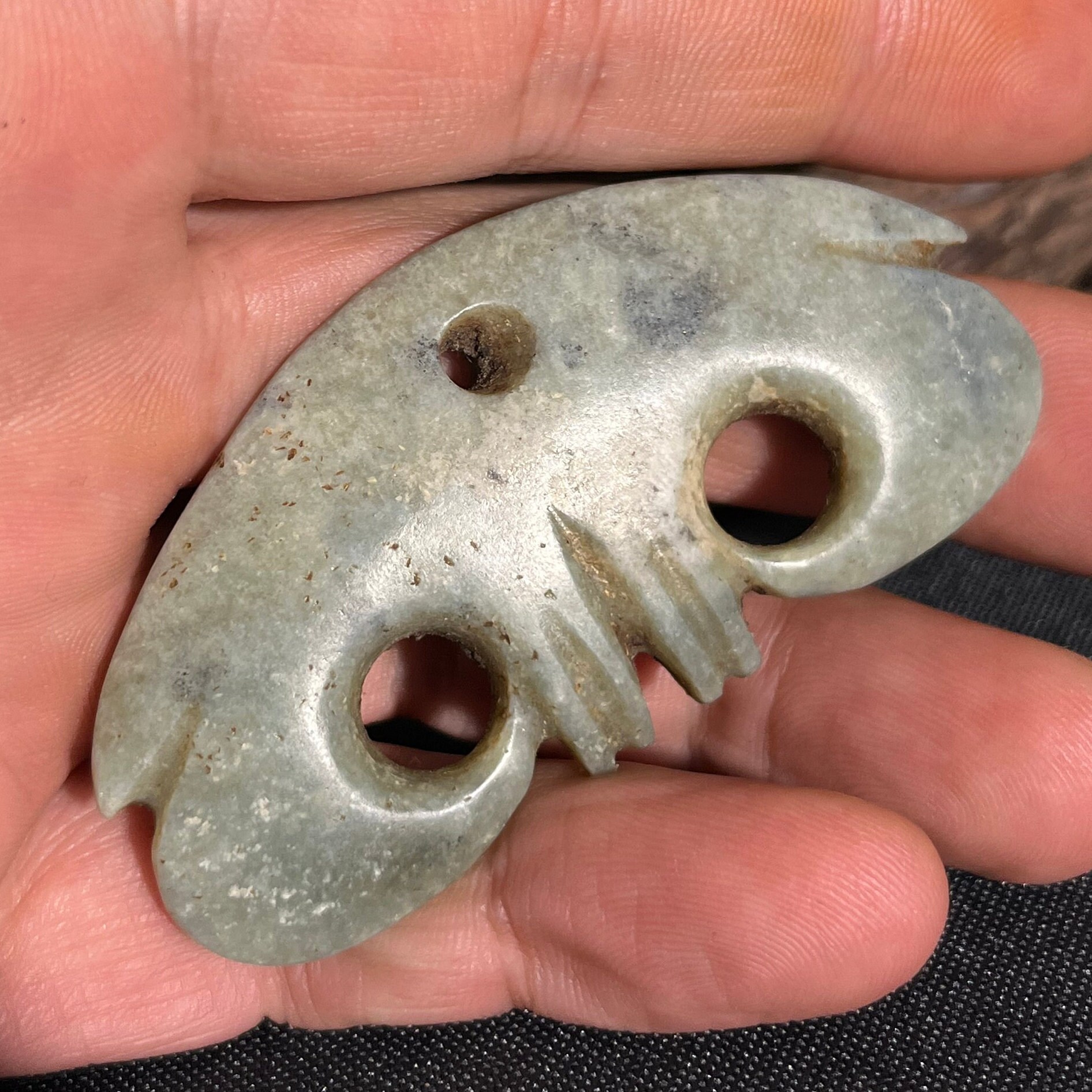 Antique Chinese Jade Charm, Chinese Hemo Jade Pendant, Collectible ...