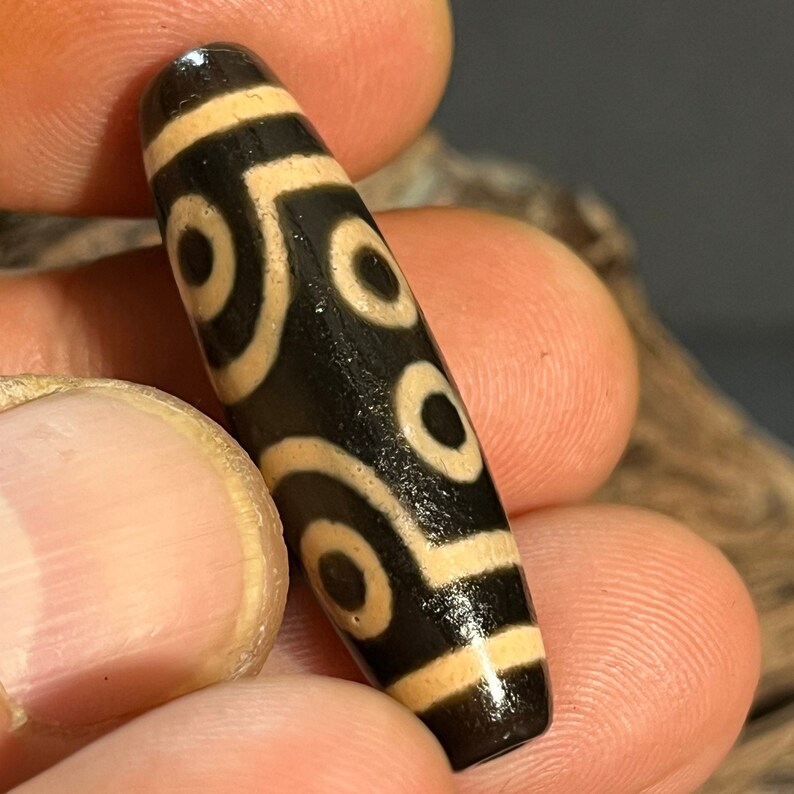 Tibetan Seven Eyes Dzi Bead Genuine Ancient 7 Eyed Dzi Bead - Etsy UK
