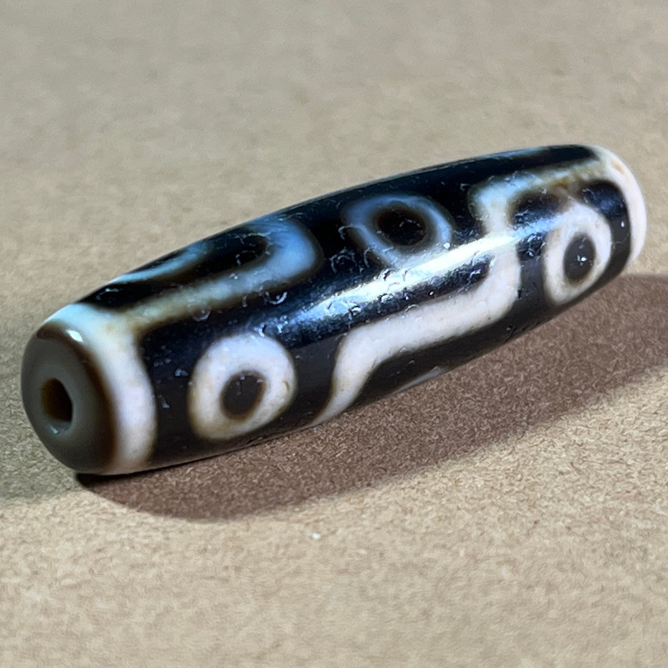 Tibetan Nine Eyes Dzi Bead Genuine Ancient 9 Eyed Dzi Bead - Etsy