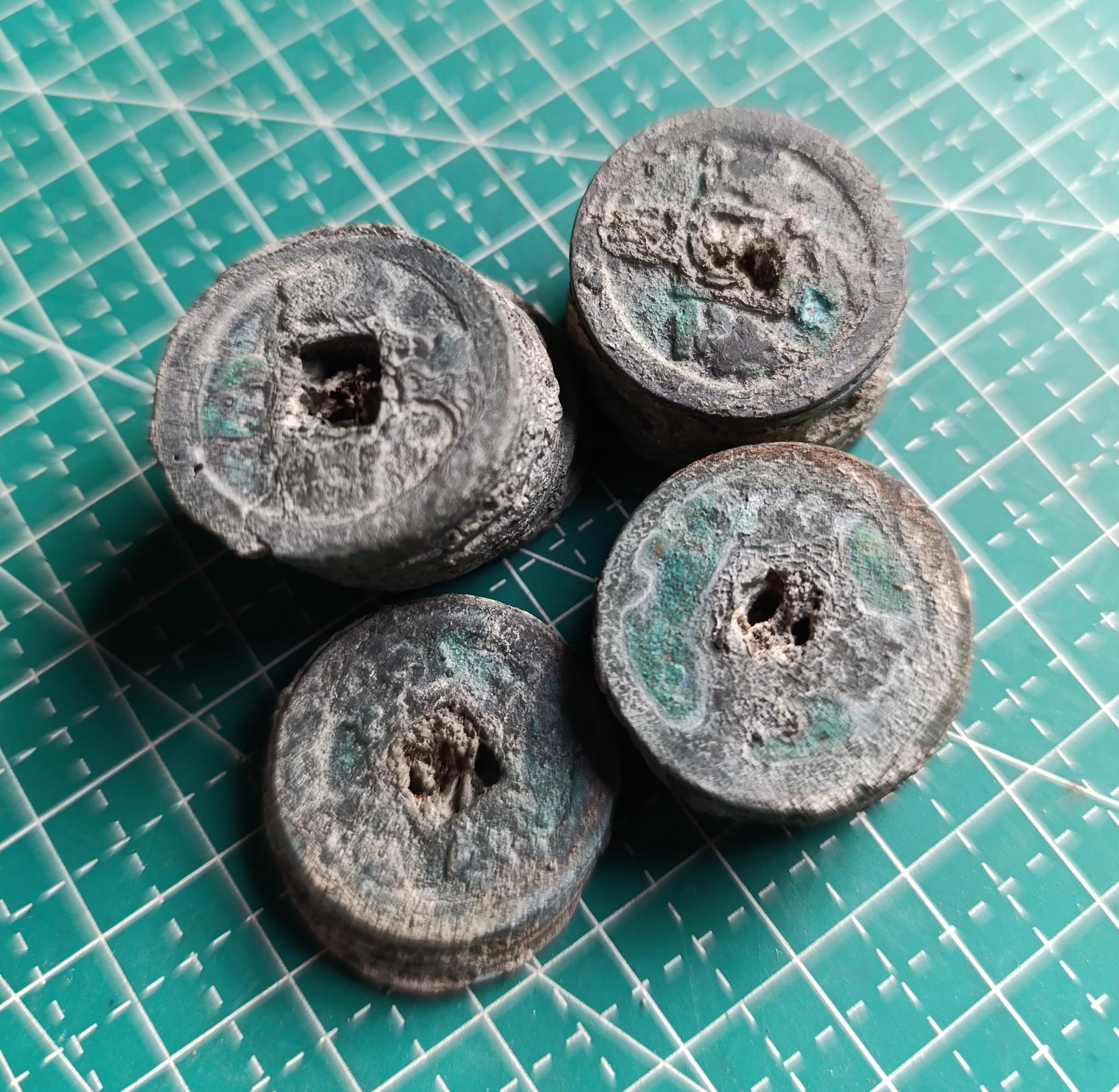 Ancient Chinese Shipwreck Fossil Coin Clump 14th-15th Century Song ...