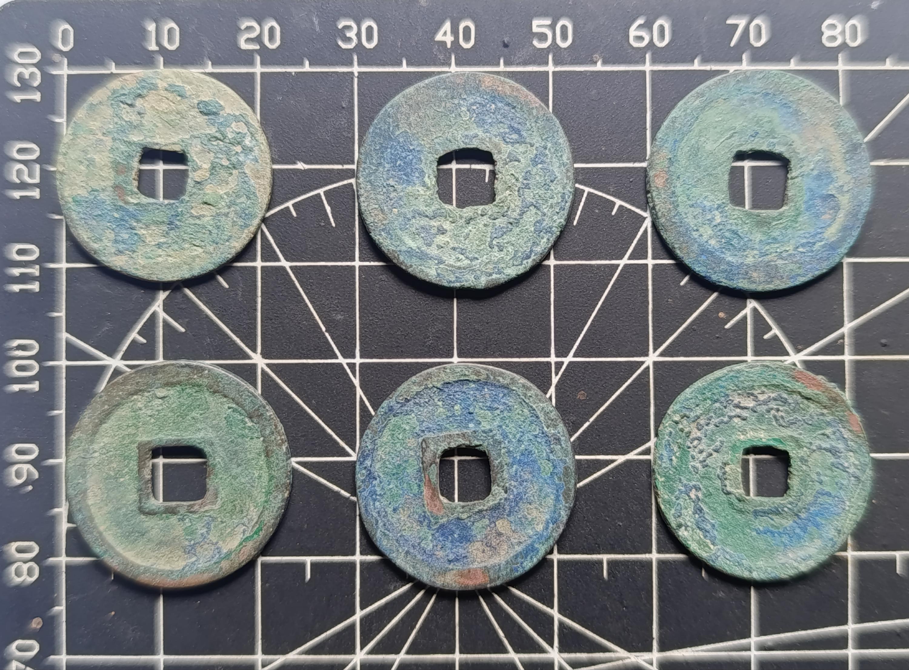 Lot of 6 Pieces Ancient Chinese Coins Hong Wu Tong Bao Ming Dynasty - Etsy
