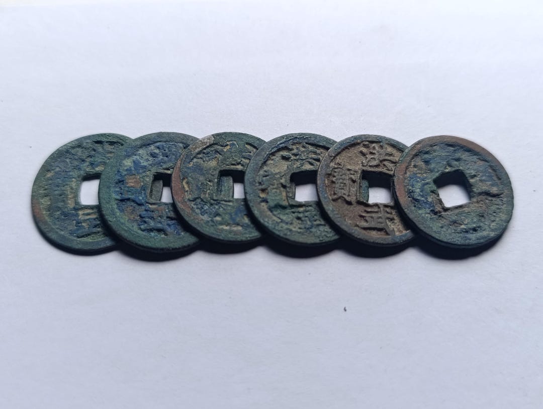 Lot of 6 Pieces Ancient Chinese Coins Hong Wu Tong Bao Ming Dynasty - Etsy