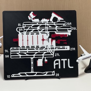 ATL Airport Map, Airport Diagram | Atlanta, Georgia | 3D Printed - Etsy