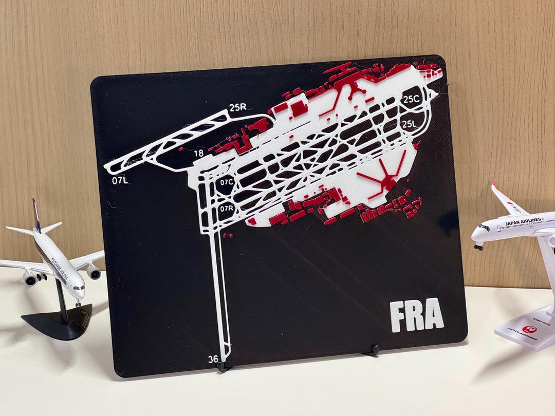 FRA Airport Map, Airport Diagram | Frankfurt, Germany | 3D Printed - Etsy