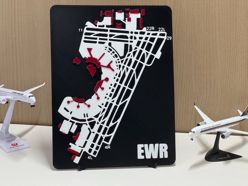 EWR Airport Map, Airport Diagram | Newark, New Jersey | 3D Printed - Etsy