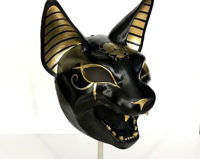 Bastet Leather Mask - Etsy