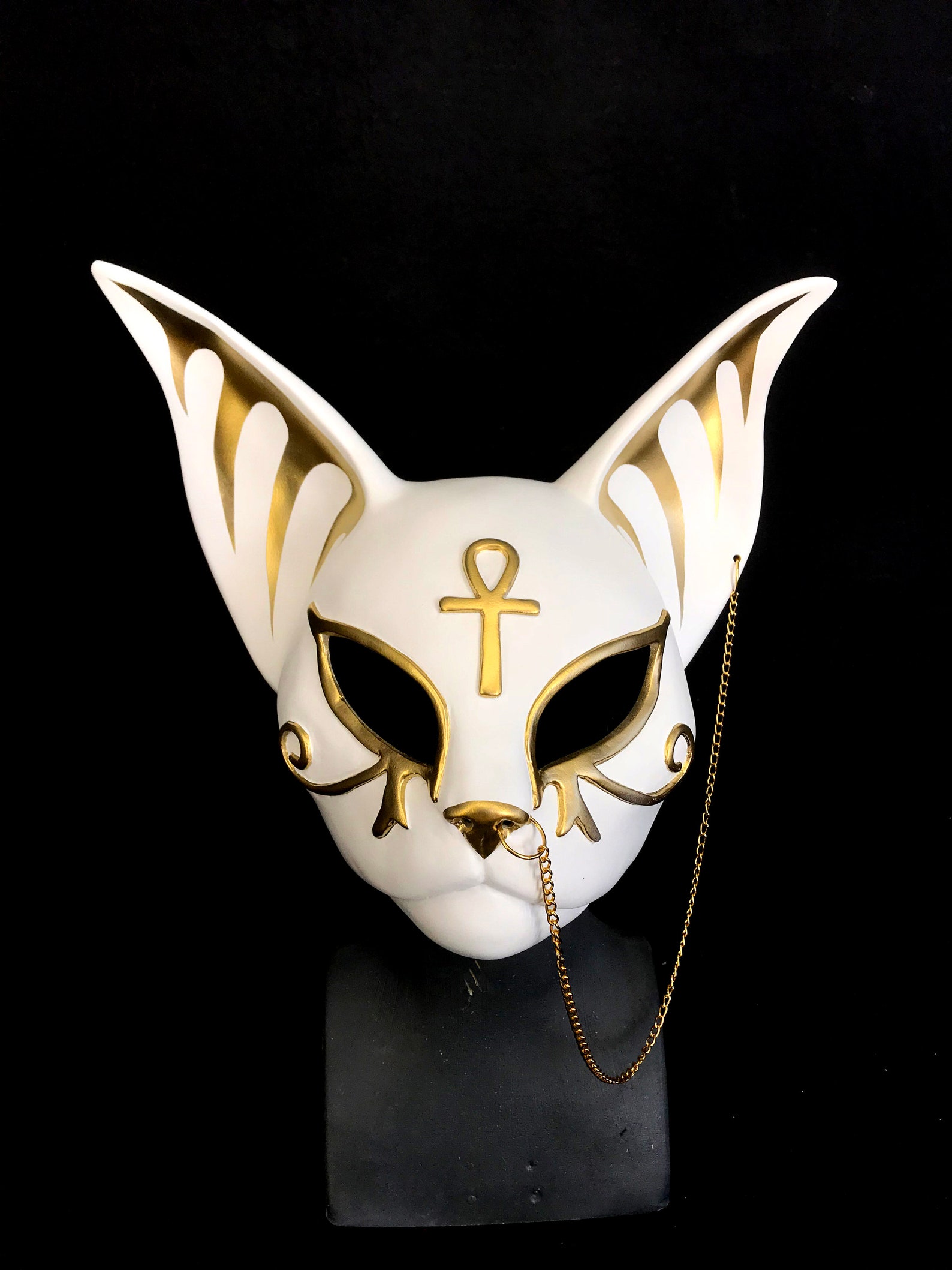 Egypt White Cat Mask - Etsy