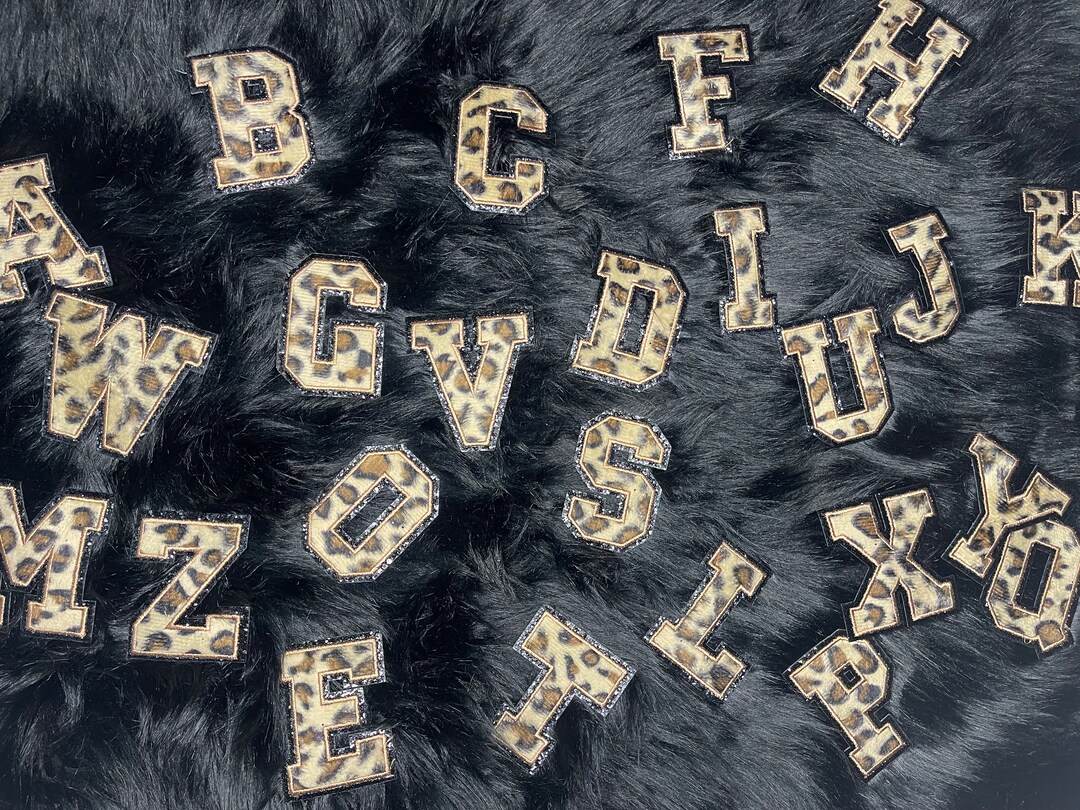 Leopard Print Letters Cheetah A-Z Iron-on Patch Letter Patch Patches ...