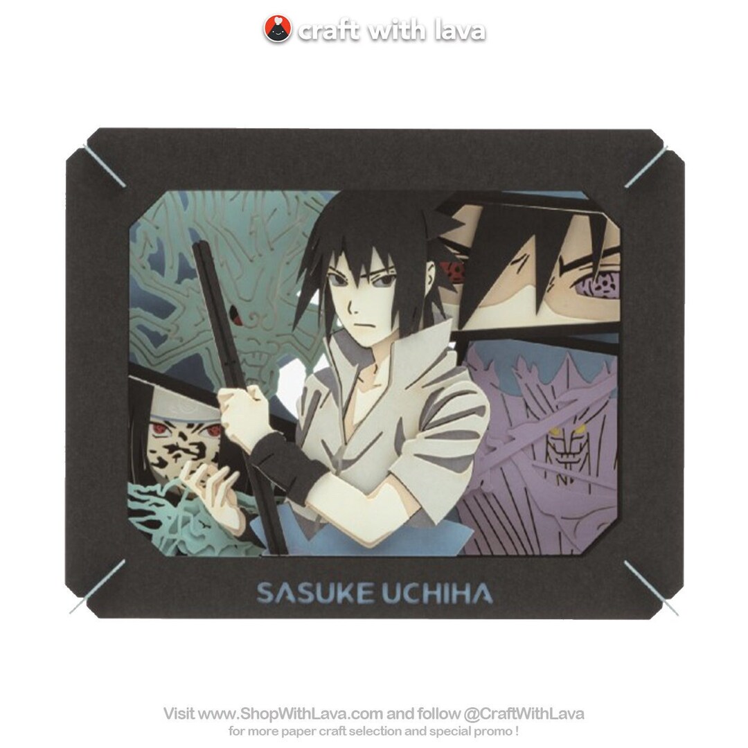 Teatro de papel / Naruto Shippuden / Sasuke Uchiha - Etsy México
