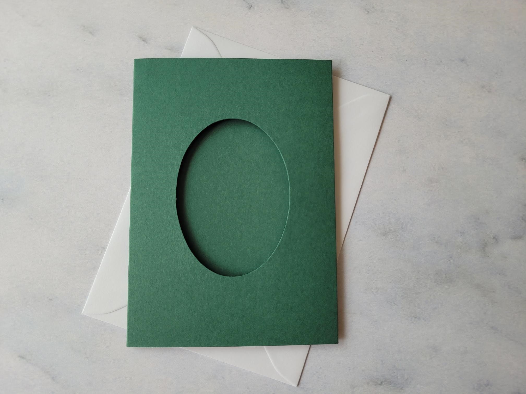 Oval Aperture Card Blanks and Envelopes A6 Size Cardmaking Cross Stitch ...