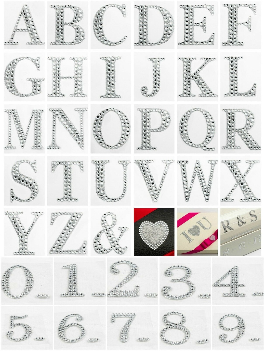 Diamante Alphabet Stickers Self Adhesive 3D Large 5cm A to Z - Etsy