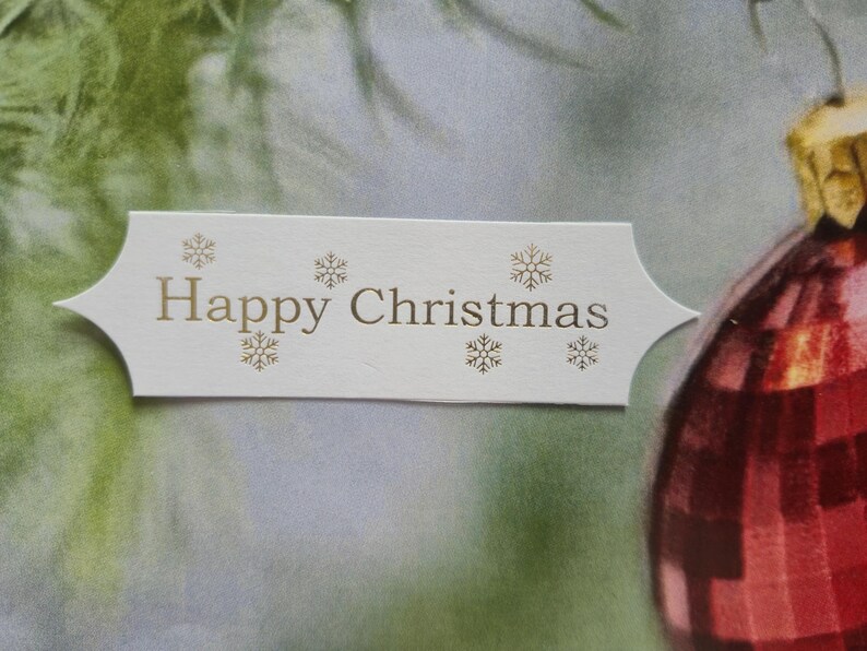 Pack of 10 or 30 Happy Christmas Die Cut Card Toppers Embellishments ...