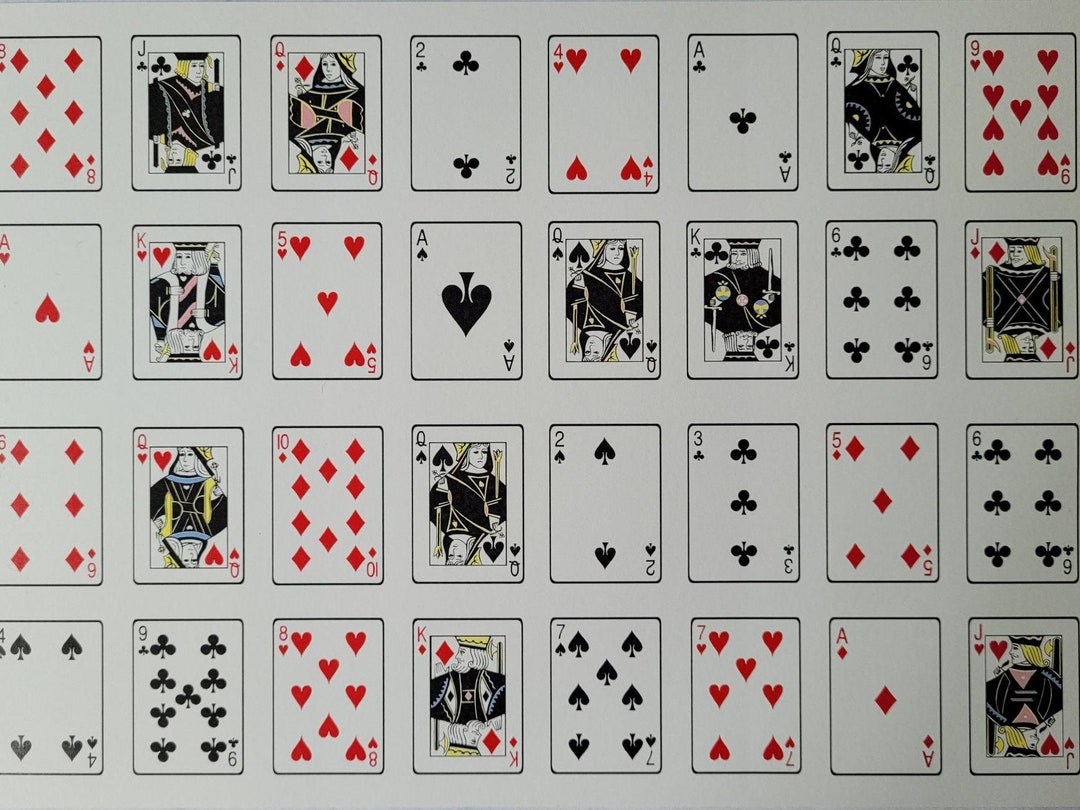 Background Card - Playing Cards A4 Size Pk 3 - Etsy UK