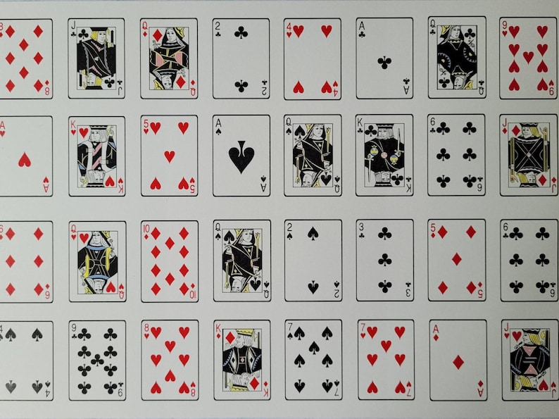 Background Card - Playing Cards A4 Size Pk 3 - Etsy UK