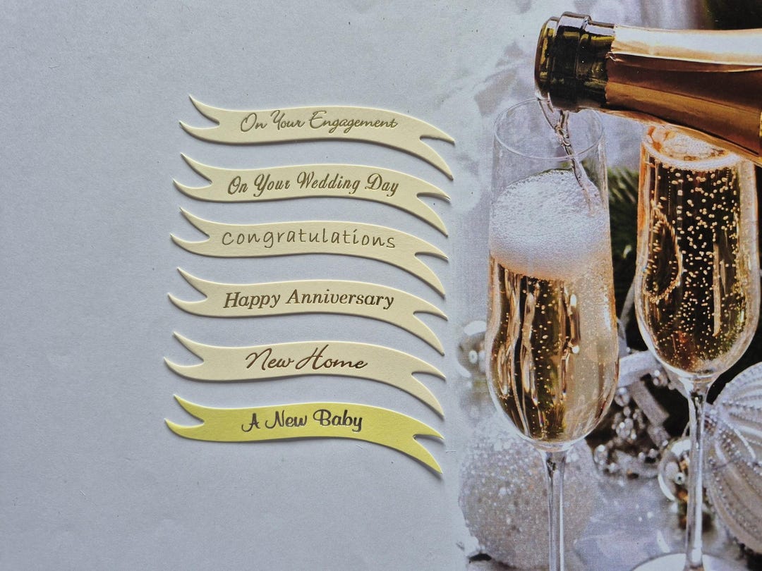Congratulations Themed Bundle - 60 Banners. Gold Print on Cream Card ...