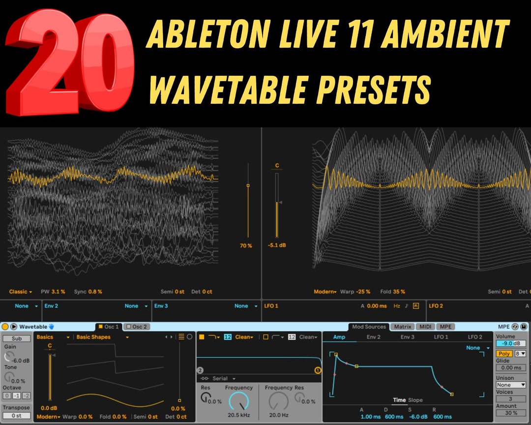 20 Ableton LIVE 11 Ambient Wavetable Presets (Download Now) - Etsy