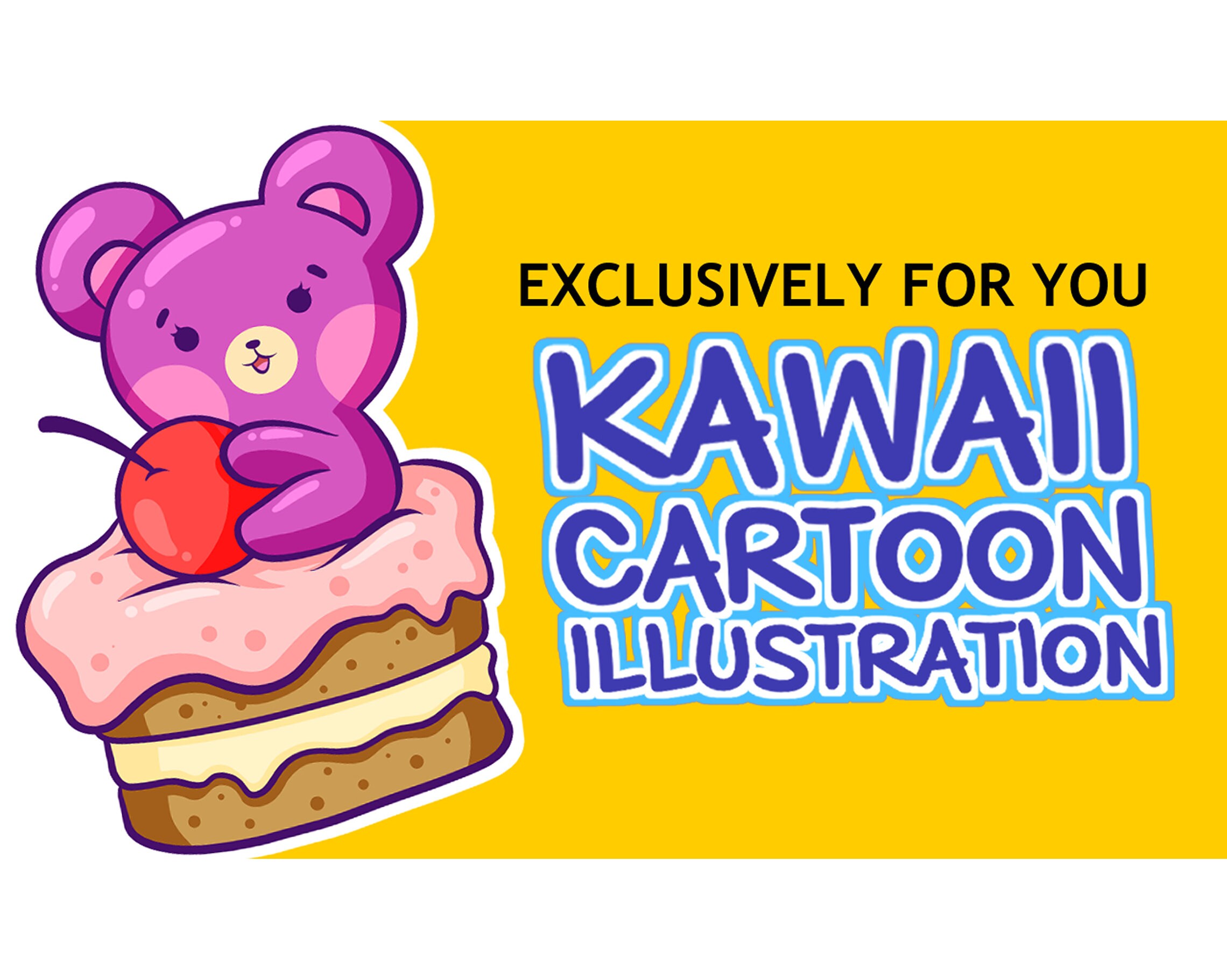 Custom Kawaii Sticker Kawaii Mascot Kawaii Custom Art Custom Chibi Cute ...
