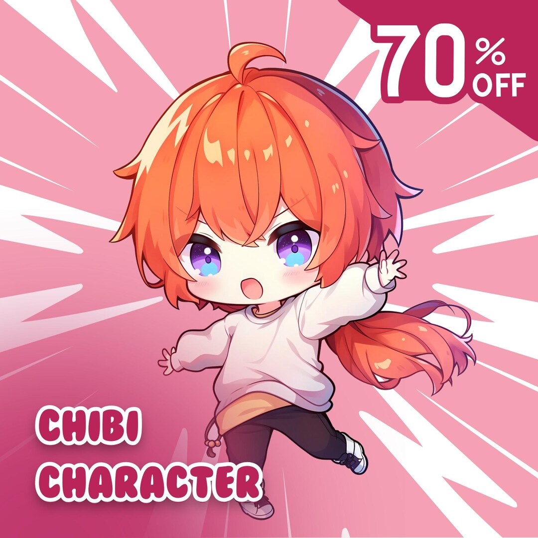 Custom Chibi Anime Character Commission Chibi Character Chibi Icon Cute ...